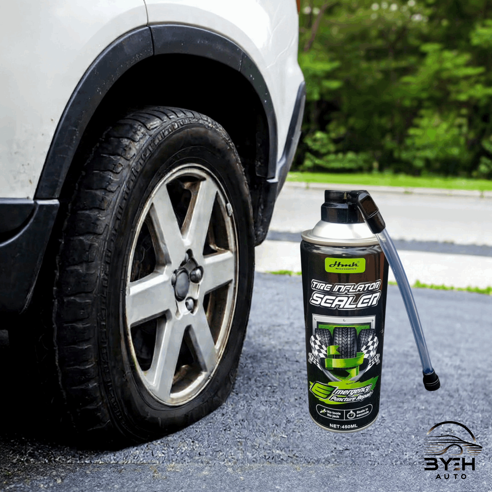 🔥 TIRE INFLATION SEALER 🚗 – BYEH AUTO