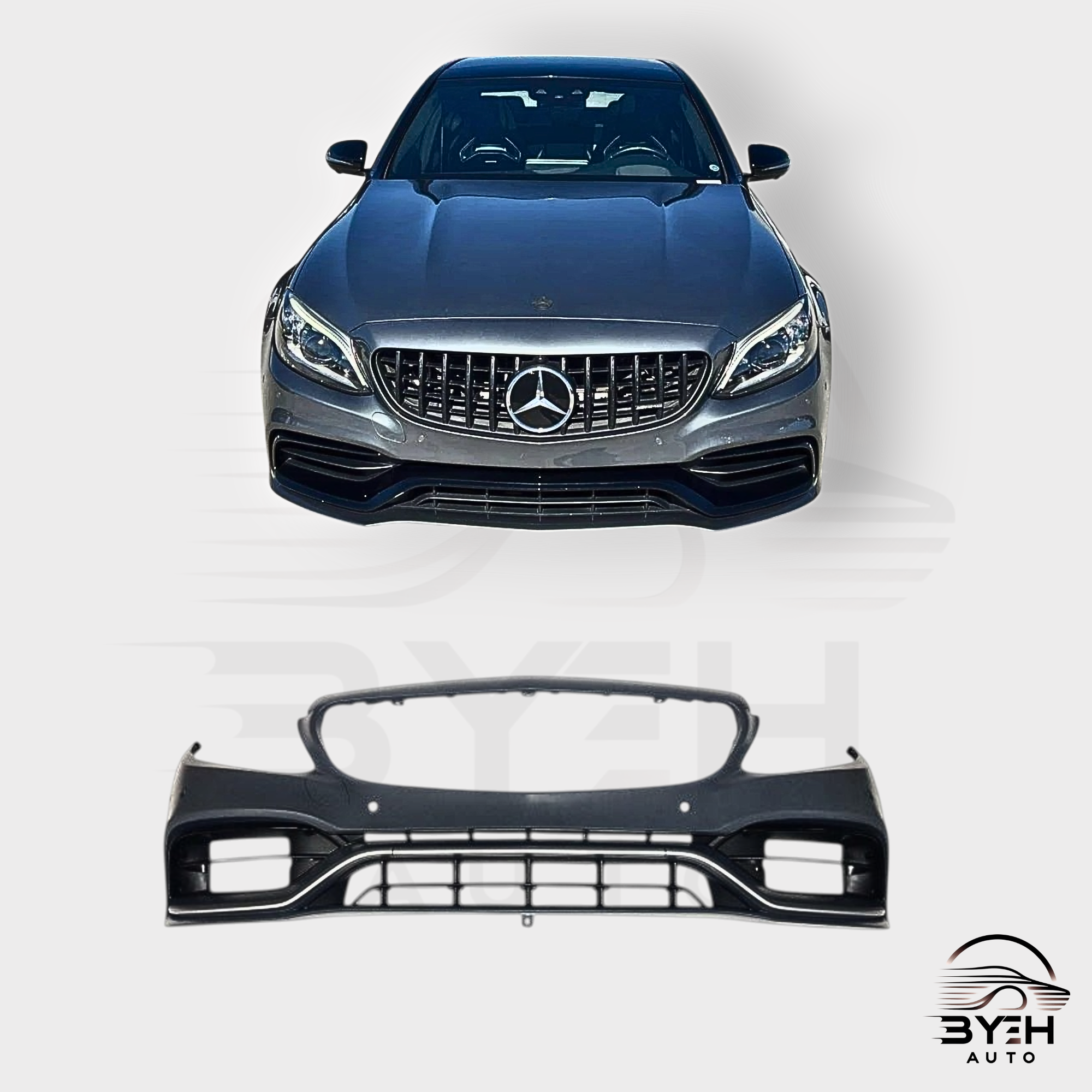 15-21 Mercedes Benz W205 C Class, Facelift C63 AMG Style Front Bumper ...